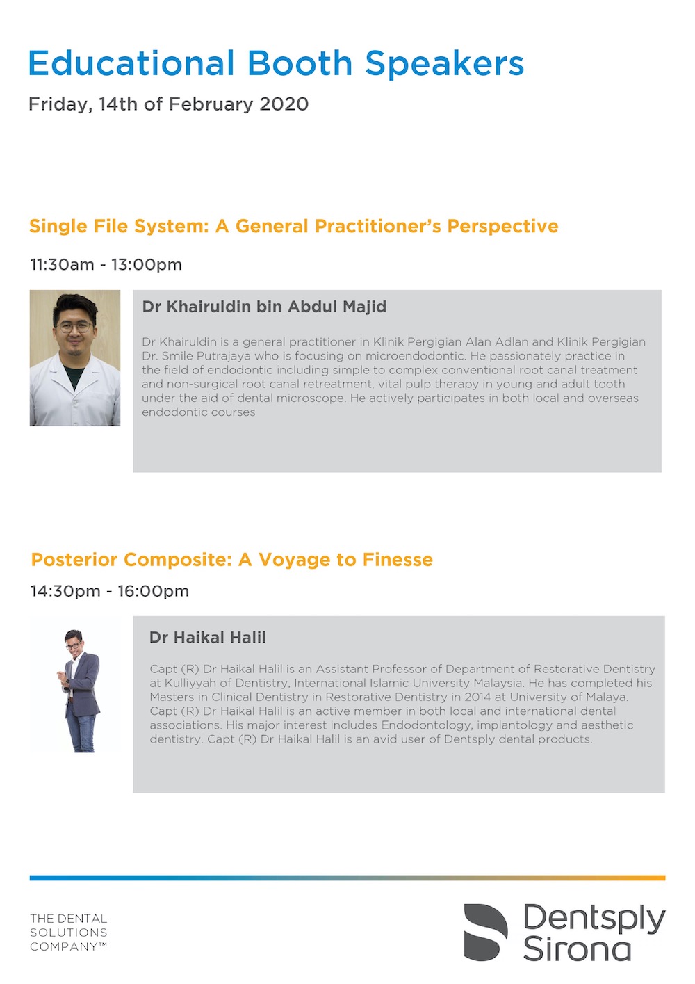 Dentsply Sirona Education Booth at MDA SCATE 2020 | Dental Clinics ...