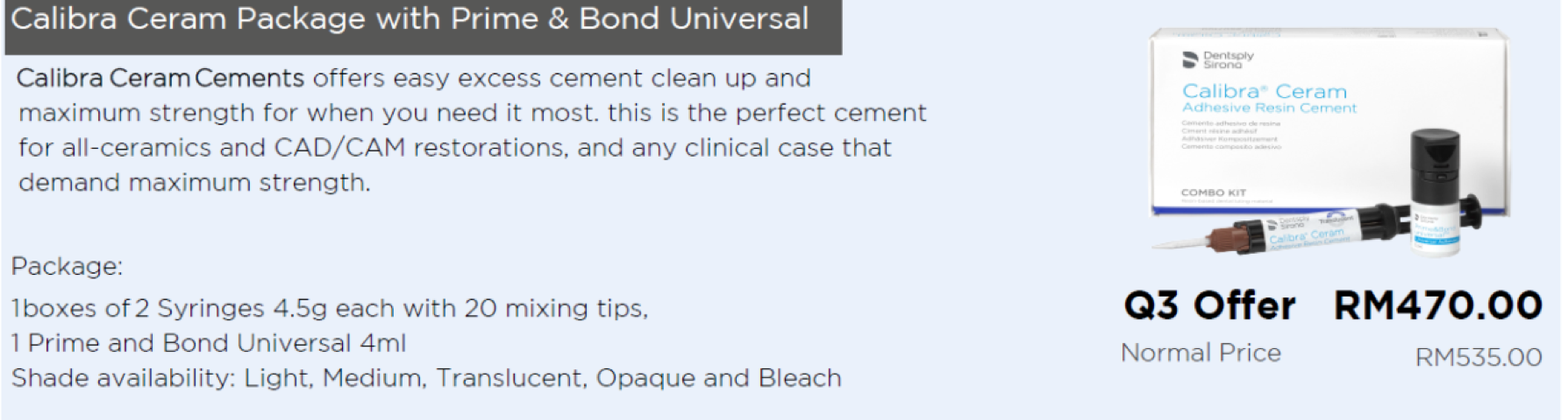 Calibra Ceram Package + Prime & Bond Universal Promo 2019 | Dental ...