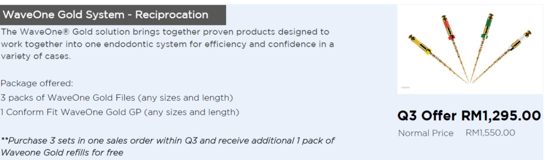 WaveOne Gold System Promo 2019 | Dental Clinics, Dentists, Klinik Gigi ...