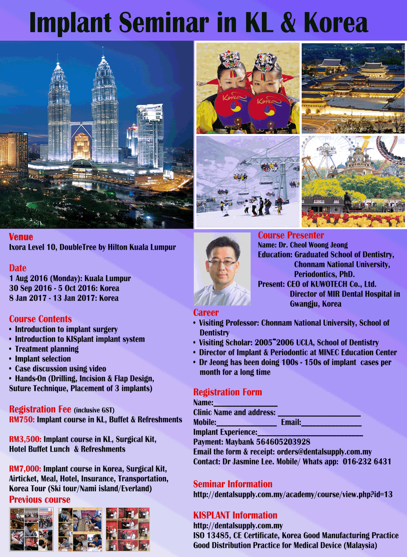 1 Day Intensive Implant Education Hands-on Workshop in Kuala Lumpur ...