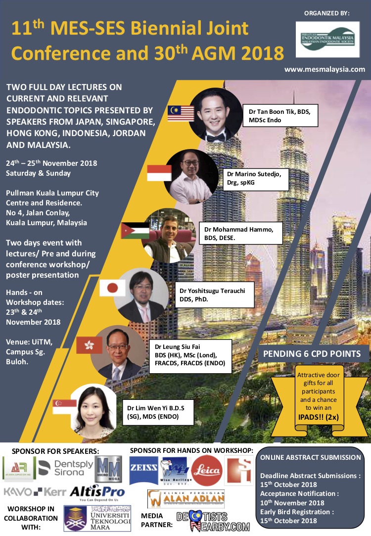 11th MES-SES Biennial Joint Conference & 30th AGM 2018 | Dental Clinics ...