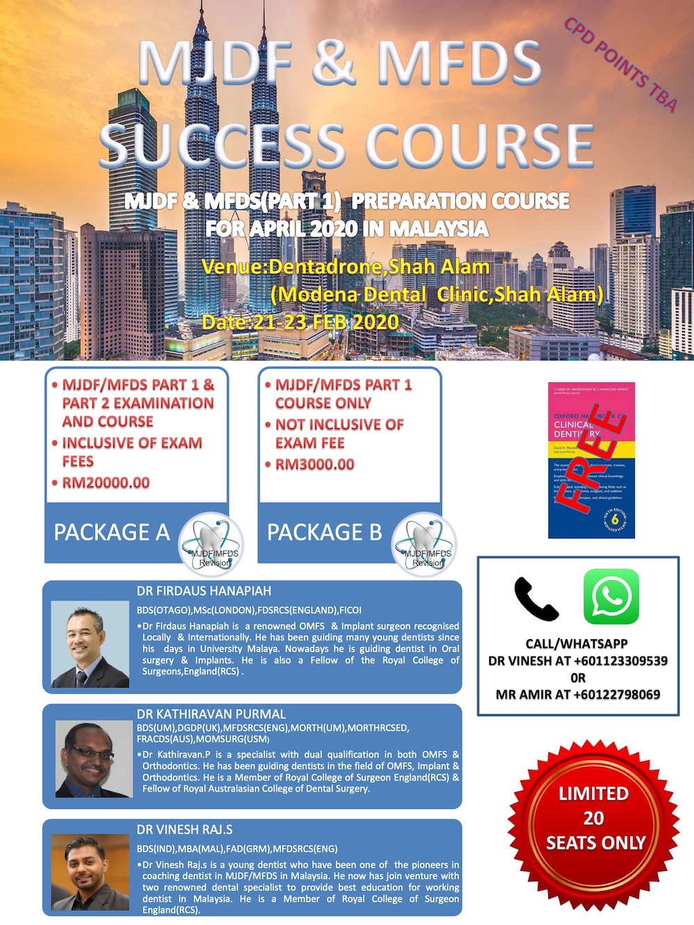 MFDS & MJDF Success Course 2020 | Dental Clinics, Dentists, Klinik Gigi ...